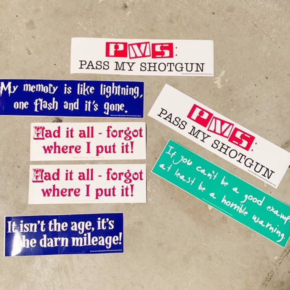 stickers | Other | 3 Bundle Bumper Stickers Old School Funny Sayings ...